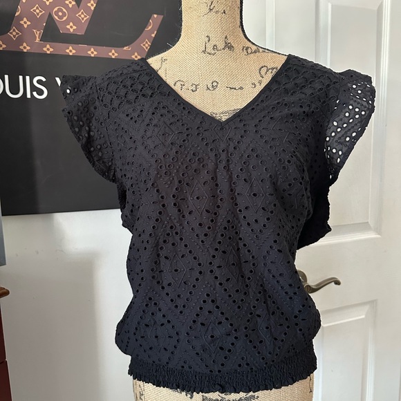 Belldini | Tops | Belldini Black Eyelet Top | Poshmark